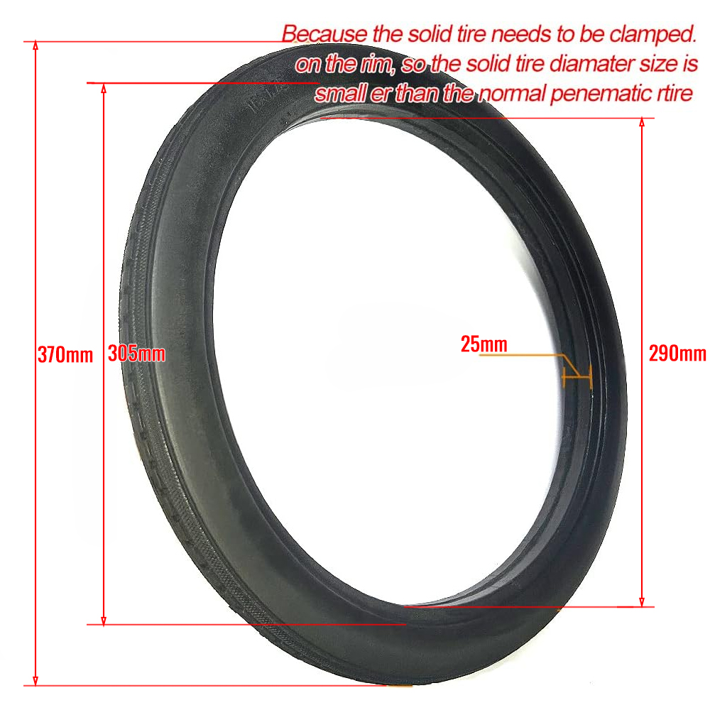 26x1.95 Inch Bicycle Solid Tire Without Tube Anti Stab Riding Clidren ...